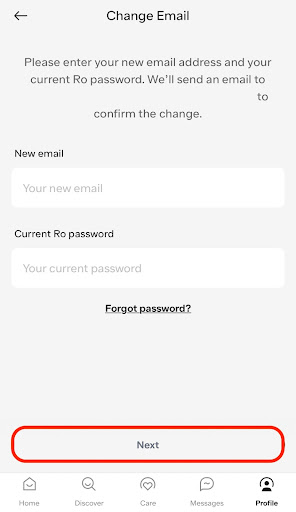 How to update my email address – Ro